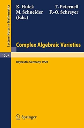 Complex Algebraic Varieties: Proceedings of a Conference held in ...