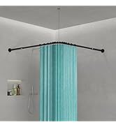 Amazon.com: L Shaped Shower Curtain Rod,28-39 X 43-67 Inch Curved ...