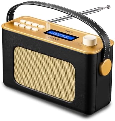 UEME Retro DAB/DAB+ FM Wireless Portable Radio with USB Rechargeable ...