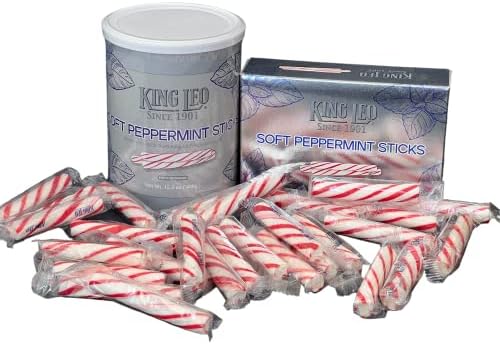 Amazon.com : King Leo Soft Peppermint Sticks (2pk, 15.5 oz Canister and ...