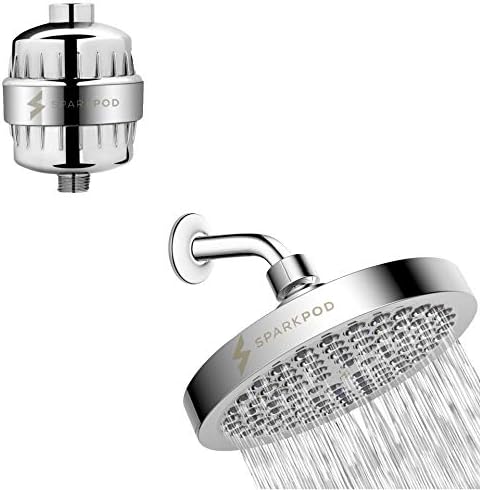 Rainfall Shower Head Fixed Showerhead 8.8-Inch Round Bathroom Rainhead ...