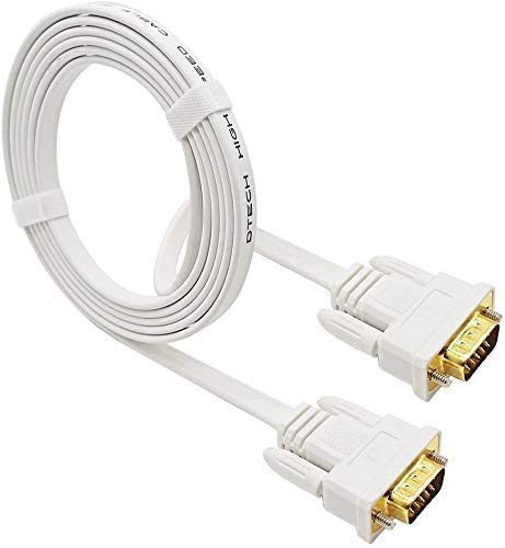 DTech Thin Flexible 6 Feet VGA to VGA Cable Male to Male 1080p High ...
