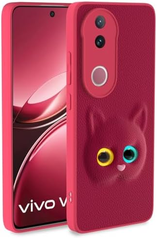 Pikkme Back Cover for Vivo V50 5G / V50e 5G | Cute Cat Leather Finish ...