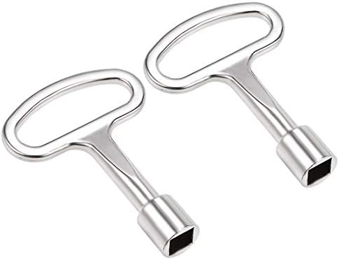 uxcell Electrical Cabinet Key 8mm Zinc Alloy Square Water Meter Box ...