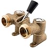 Kingston Brass 1/2' Sweat Inlet x 3/4' Hose Thread, Dual Outlet Washing ...
