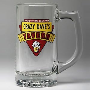 Amazon.com | Personalized Red Tavern Beer Mugs (Set of 4): Beer Mugs ...