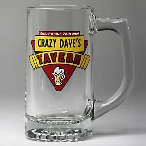 Amazon.com | Personalized Red Tavern Beer Mugs (Set of 4): Beer Mugs ...
