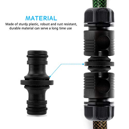 ERKOON 8er Double Male Hose Connector Set 1/2 Inch Two Way Hose ...
