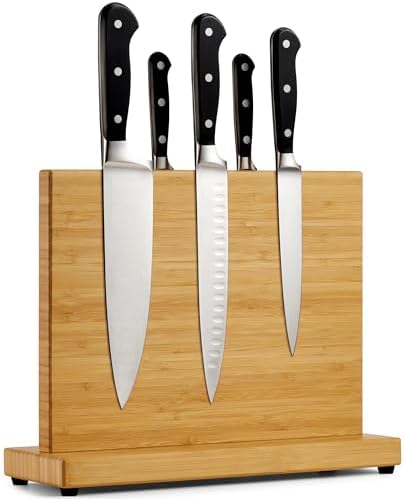 Amazon.com: Home Kitchen Magnetic Knife Block Holder Rack Magnetic ...