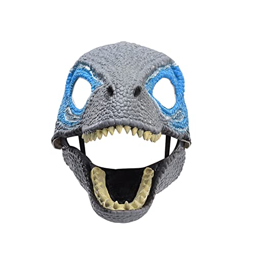 MISNODE Dinosaur Mask Dino Mask Moving Jaw Chin, Movable Dragon Mask ...