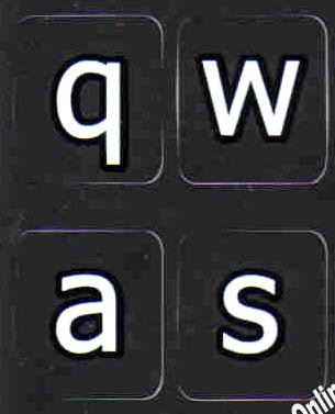 English Us Large Letter lower case keyboard stickers non transparent ...