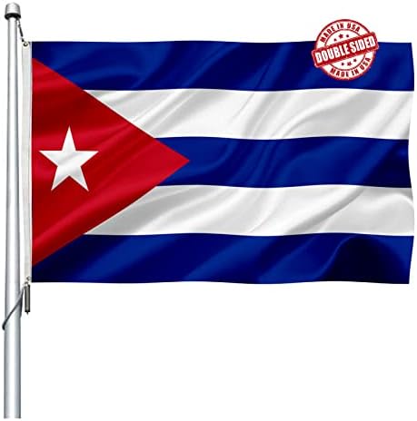 Amazon.com : ANJOR Cuba Flag 3x5 Foot Cuban National Flags with Brass ...