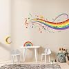 Amazon.com: PLIGREAT Colorful Rainbow Music Notes Wall Stickers ...