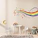Amazon.com: PLIGREAT Colorful Rainbow Music Notes Wall Stickers ...