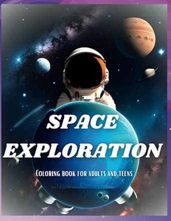 Amazon.com: Space exploration: Coloring book for adults and teens ...