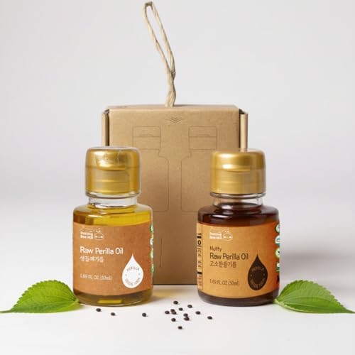 Amazon.com : Korean Food Perilla Oil Mini Set (2 × 1.69 fl oz / 50 ml ...