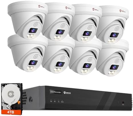 Amazon.com: ANRAN 4K Security Camera System, 4pcs H.265 PoE Wired PTZ ...