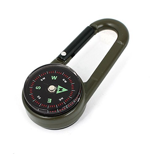 Alcoa PrimeTravelling Spring Loaded Carabiner Hook Compass Thermometer ...