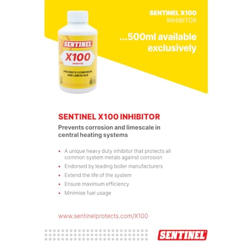 Sentinel X100 Inhibitor 500ml Prevents Limescale and Corrosion Super ...