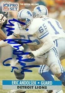 Eric Andolsek Autographed Football - Card 1991 Set #145 - Signed NFL ...