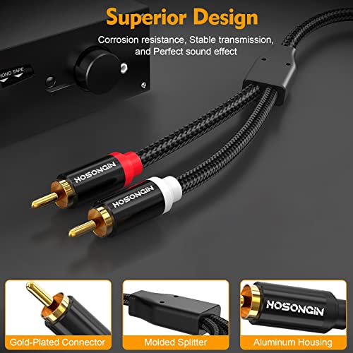 Snapklik.com : RCA Cables 3.3ft 2 PackHi-Fi Sound, Nylon Braided ...