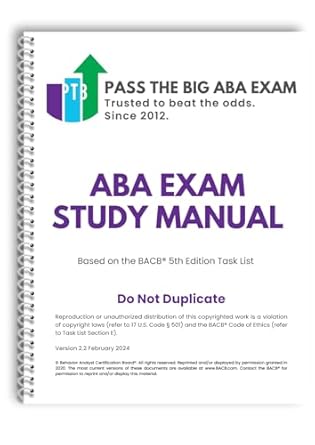 Amazon.com: Pass the Big ABA Exam 5th Edition Study Manual ...