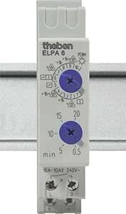 Theben Elpa 6 3/4 Conductor Connection Stair Light Timer Switch, Gray ...