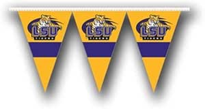 Amazon.com : Louisiana State LSU Tigers 25ft Pennant Banner Flags ...