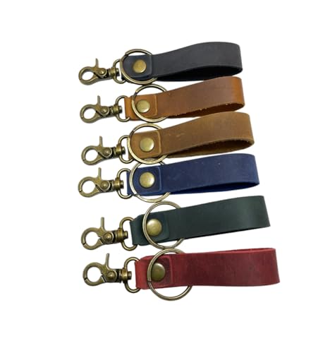 Amazon.com: Handmade Personalized Leather Keychain, Customizable ...