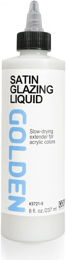Golden Acrylic Satin Glazing Liquid-8 oz, 237 ml (Pack of 1) : Amazon ...