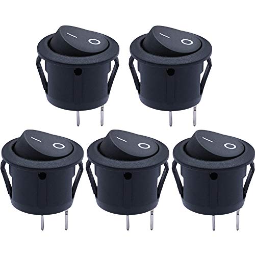 Snapklik.com : Mxuteuk 5pcs Snap-in Round Rocker Switch Toggle Power ...