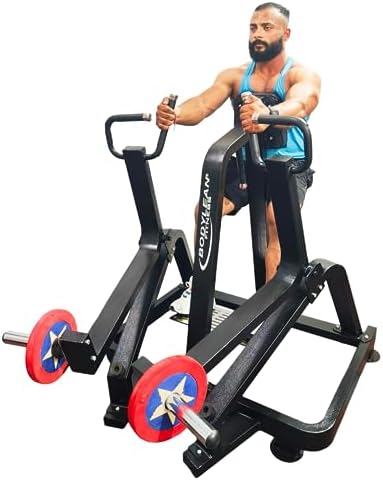 BODYLEAN FITNESS Seated Rowing Machine with Chest Support (Plate Loaded ...