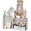 Amazon.com: Soaoo 5 Pcs Decorative Nesting Wooden Crates for Storage ...