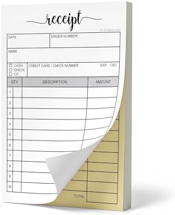 Amazon.com : 321Done Receipt Book with Carbon Copies for Small Boutique ...