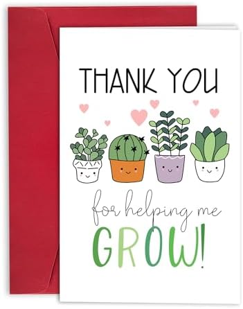Amazon.com : Zyulin Cute Thank You Card for Best Friend Bestie, Appreciation Card for Teacher ...