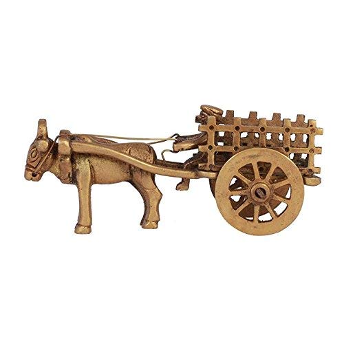Buy Pick End Now Brass Bullock Cart with Open Jaali Pulled by Single ...