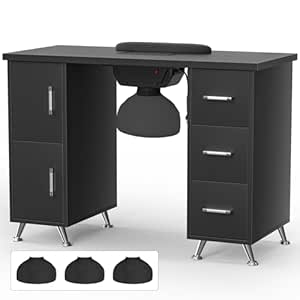 Amazon.com: Nail Table with Dust Collector Manicure Desk Nail Station ...