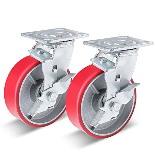 Snapklik.com : Nefish 6 Inch Industrial Casters Heavy Duty No Noise ...
