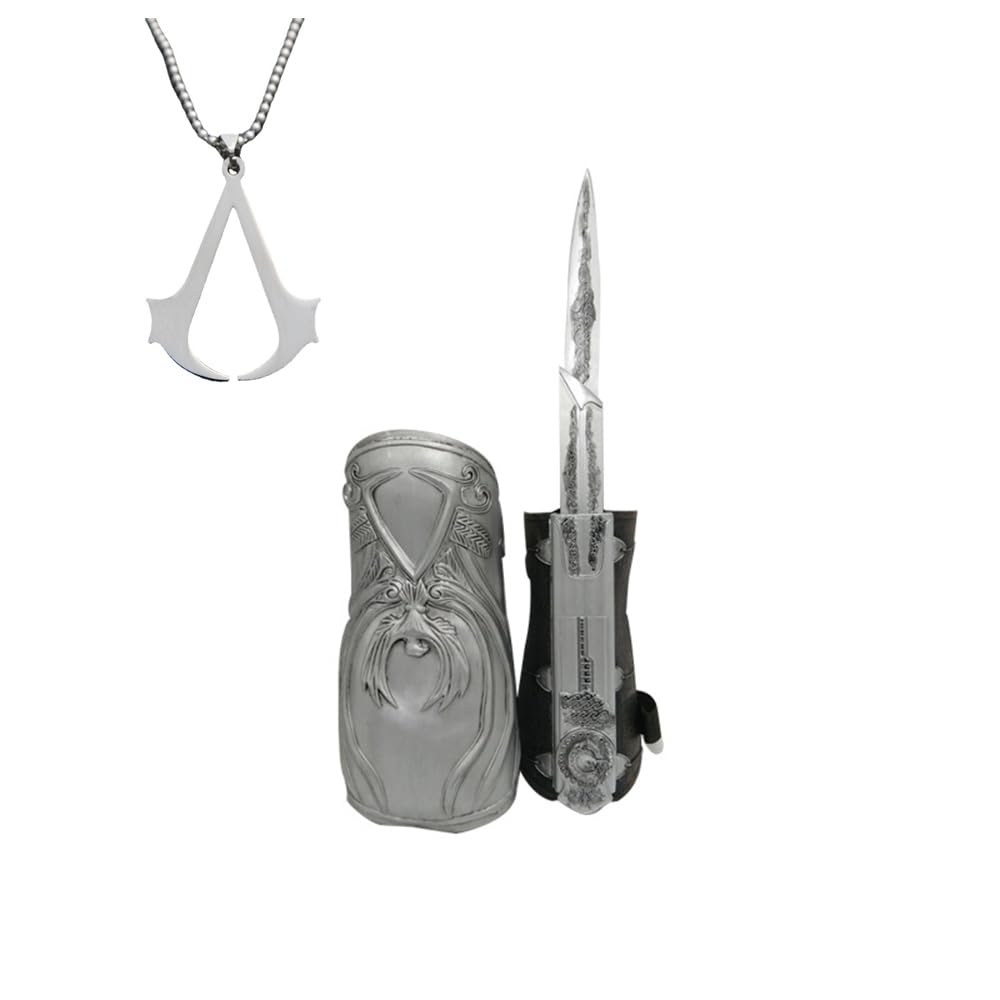 Amazon.com: ZOUTYI® Silver Hidden Blade Gauntlet Replica Assassin's ...