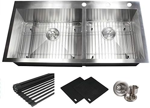 43 INCH (6040) Zero Radius Design 16 Gauge Topmount Drop In Over the ...