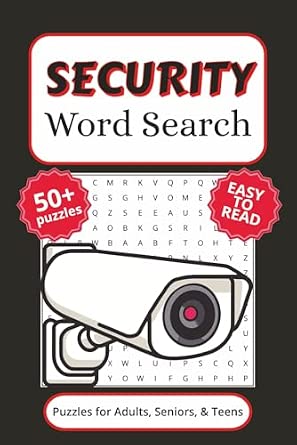 Security Word Search Puzzle Book: Word Search with Easy to Read Print ...