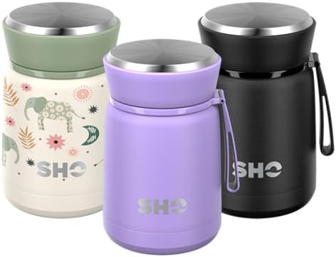 GRFELI Insulated Food Containers, 1000ML Stainless Steel Vacuum Double ...