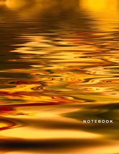 Notebook: Ruled Notebook Journal - Water looking like Liquid Gold Cover ...