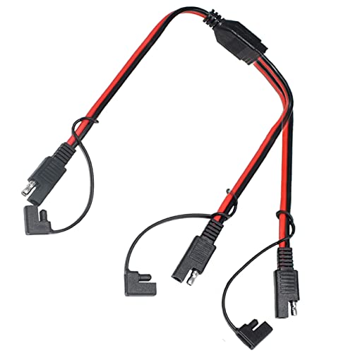 AsanWise SAE Y Splitter 1 to 2 SAE Extension Cord SAE Connection Cable ...