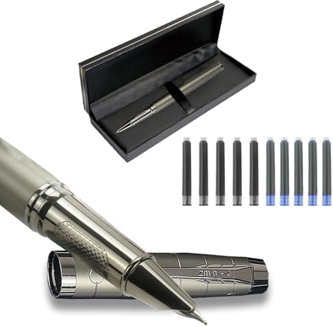 Amazon.com : YUNCHUN Fountain Pen Fine Nib for Writing, Refillable ...