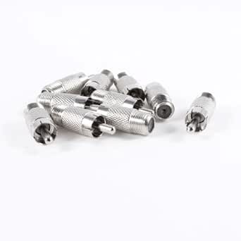 3NH® 10 Pcs F Type Female to RCA Male Coax Coaxial Cable Audio Adapter ...