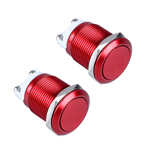 Snapklik.com : 2pc 19mm Latching Metal Push Button Switch Waterproof ...