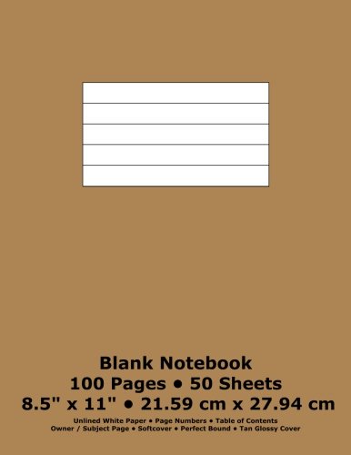 Blank Notebook: Unlined White Paper - 8.5" x 11" - 21.59 cm x 27.94 cm ...