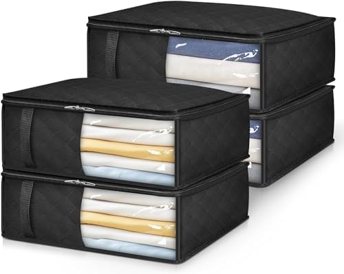 MISSLO Bed Sheet Storage Organiser Queen/King Size Bedding Storage Bags ...