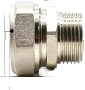 Fit 26/32mm ID/OD PEX-AL-PEX Tube x 1" BSPP Male Nickel Plated Brass ...